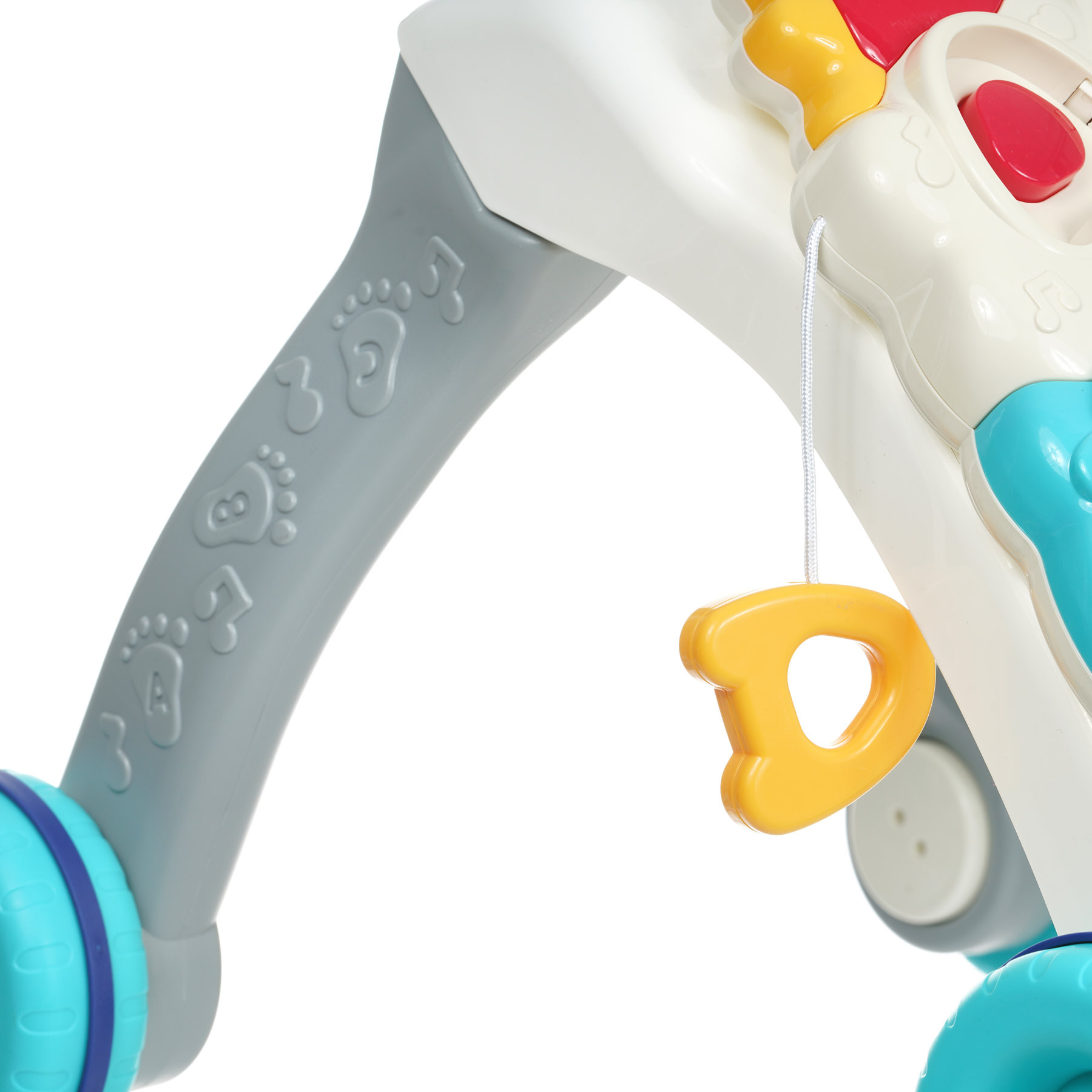 Червена образователна бебешка проходилка за бутане | market.dir.bg