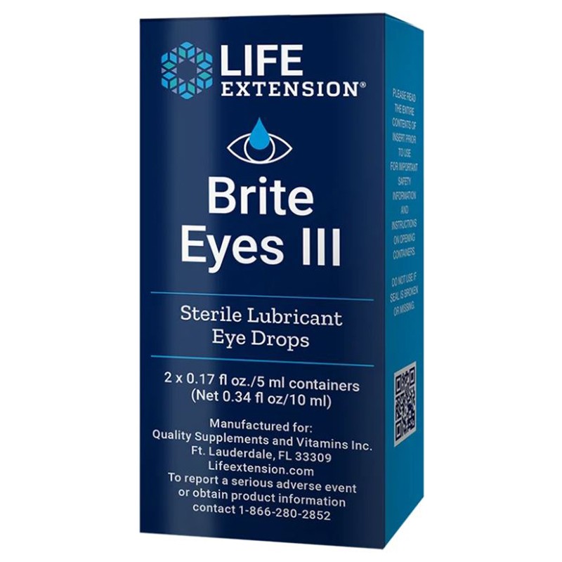 Brite Eyes III - Стерилен овлажняващ разтвор за сухи и раздразнени очи ...