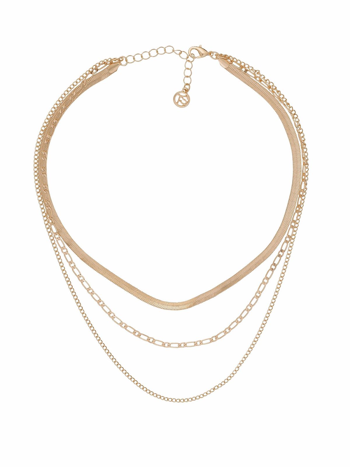 Златисто колие с три реда верижки Trendo Bg